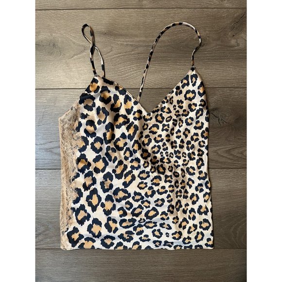 Victoria's Secret | Tops | Victorias Secret Leopard Print Wlace Side ...